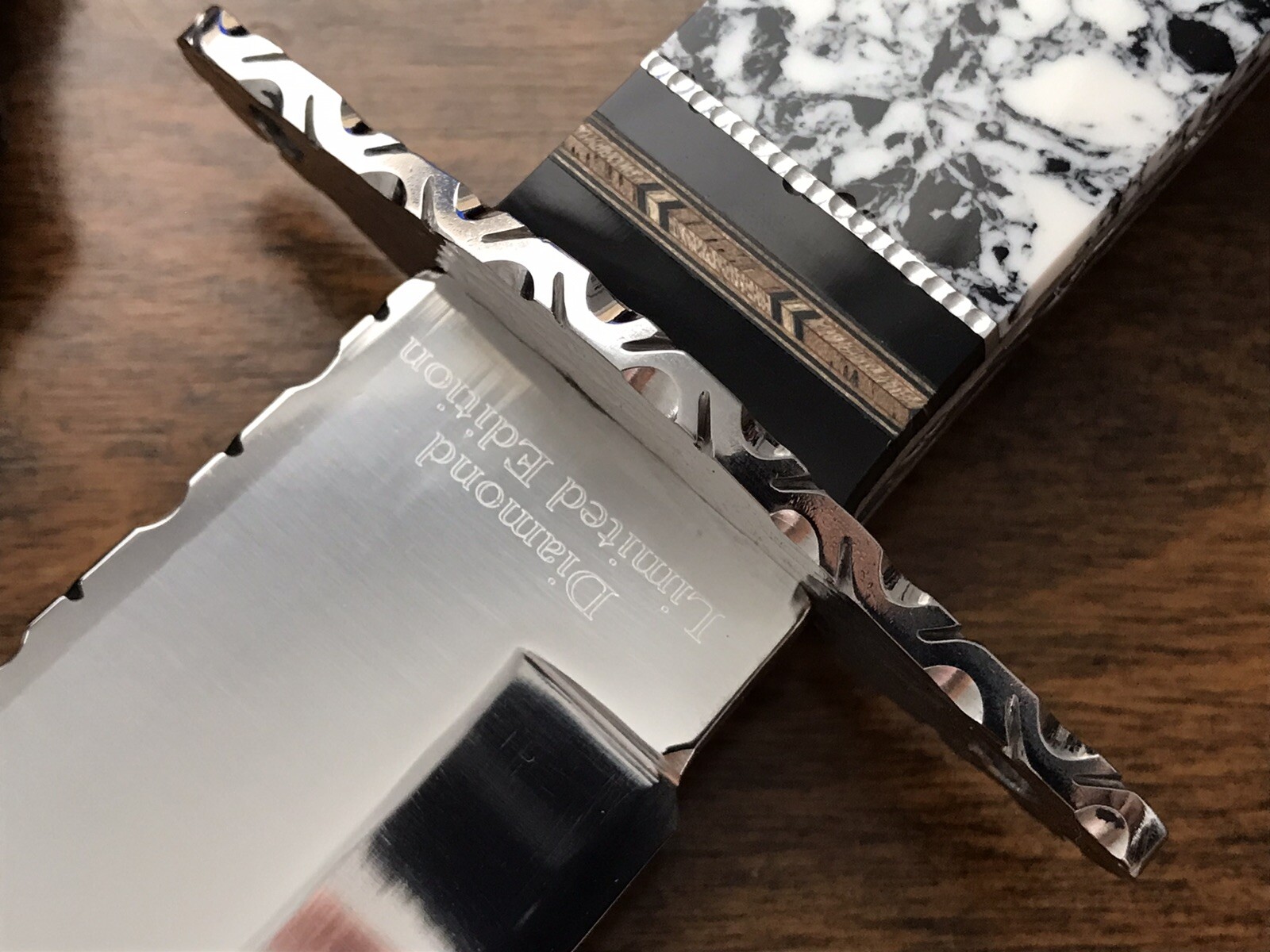 Hen And Rooster Michael Prater Painted Pony Custom Fixed Blade Bowie ...