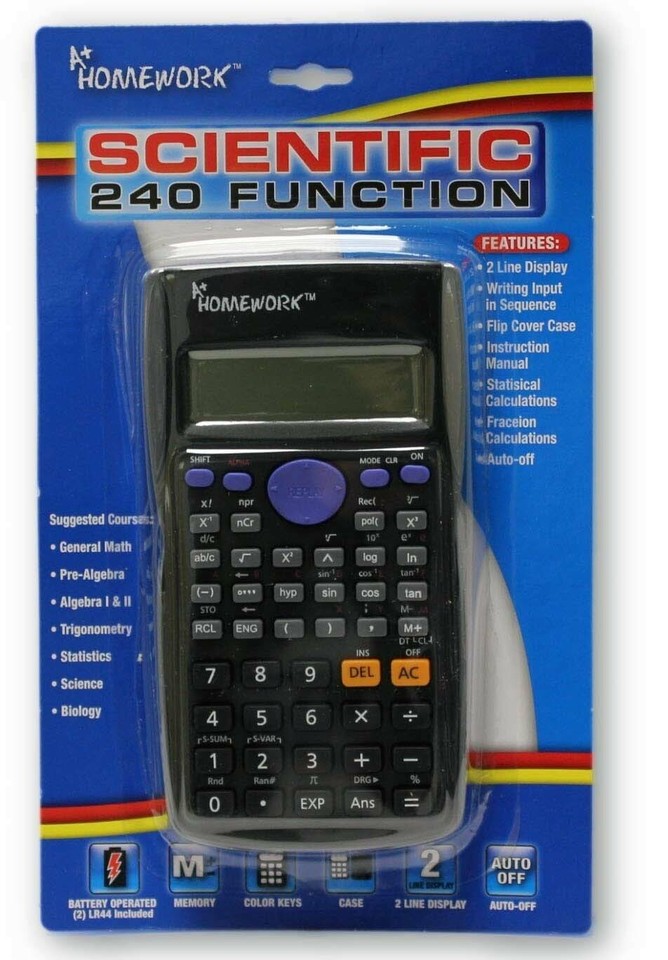 A+ Homework S.U.P.E.R Scientific 240 Function Calculator (UC6002) | eBay