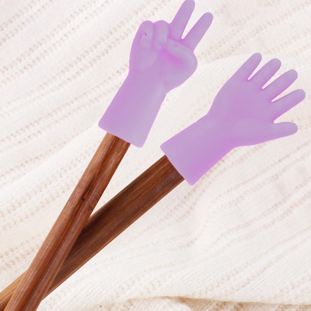 6pcs Cute Knitting Point Cap Needle Tip Protector Anti-shedding (Purple ...
