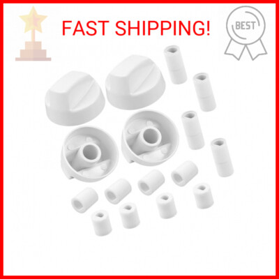 AMI PARTS Universal White Control Knobs with 12 Adapters 4-Pack ...