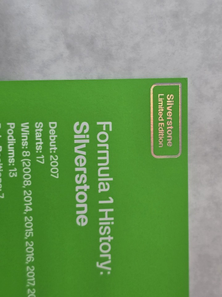 F1 Hamilton & Russell Mercedes Silverstone Exclusive Green Driver Cards ...