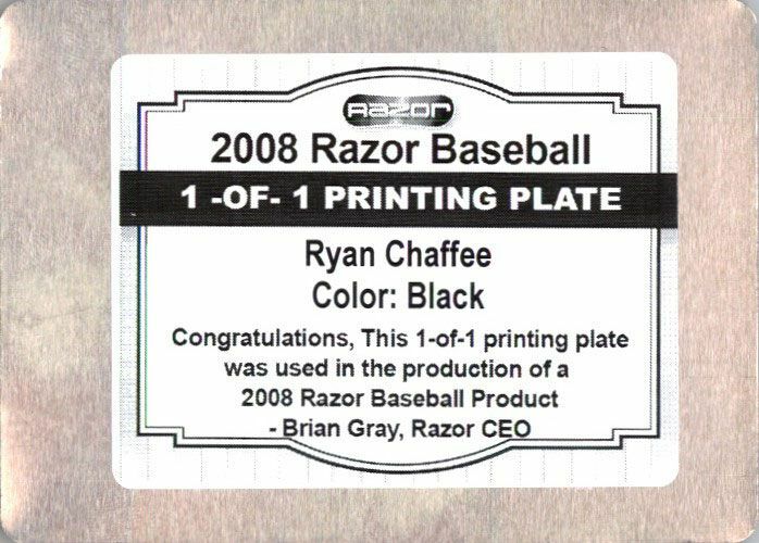 Ryan Chaffee 2008 Razor Rookie Printing Press Plate RC 1/1 | eBay