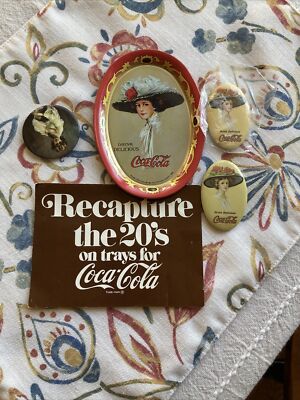 Coca Cola Vintage 1973 Reproduction Change Tray & 2 Pocket Mirrors | eBay