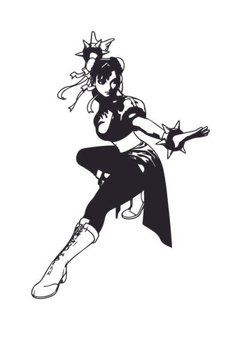 Chun Li Fighter decal sticker for car/truck laptop window custom | eBay