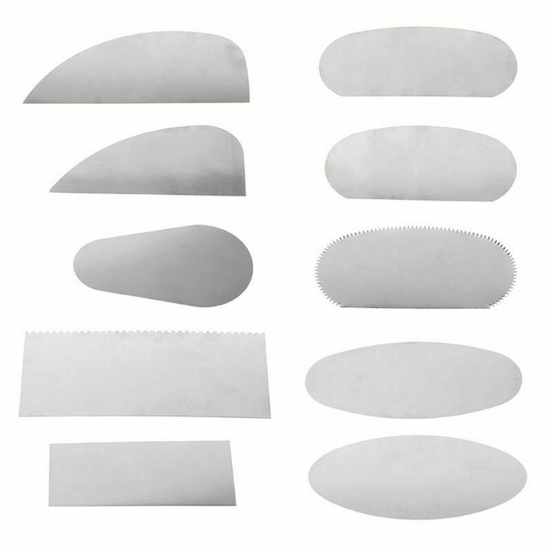 10Pcs Pottery Clay Steel Scraper Polymer Cutter Sculpt Ceramic Serrated ...