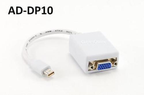 6 inch Mini-DisplayPort Male to VGA Female Cable Adapter, CablesOnline ...