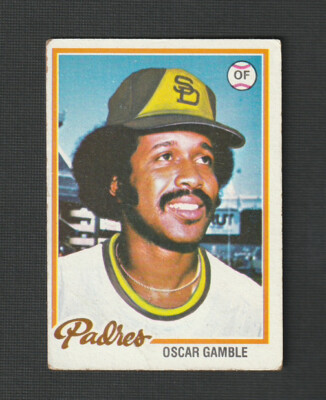 1978 Topps Baseball Oscar Gamble #390 San Diego Padres Low Grade Poor ...