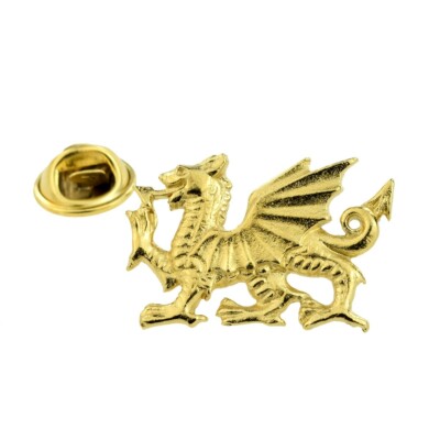 Golden Wales Welsh Dragon Design Pewter Lapel Pin Badge XWTP159 | eBay UK