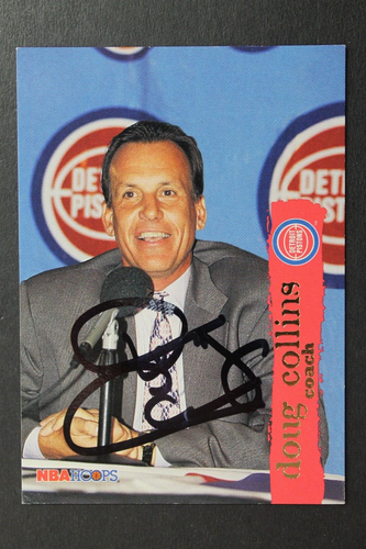 Doug Collins Detroit Pistons Coach TV 1995 Skybox #177 Autographed NBA ...