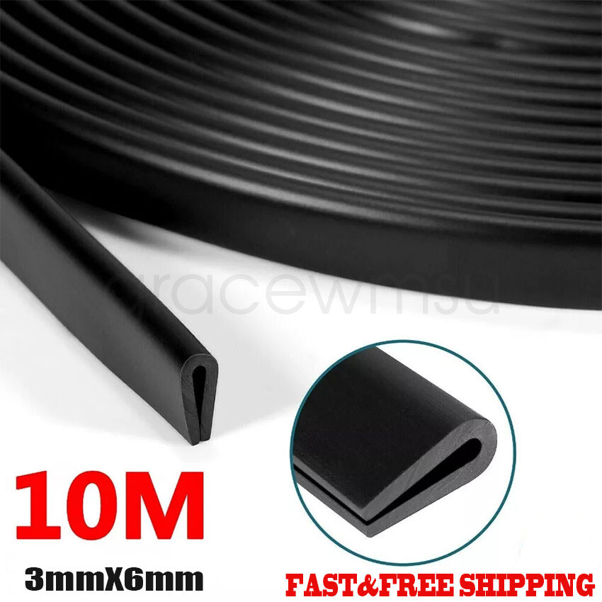 10M Car Door Boot Edge Protector Strip Trim U Shape Guard Seal Rubber 6 ...