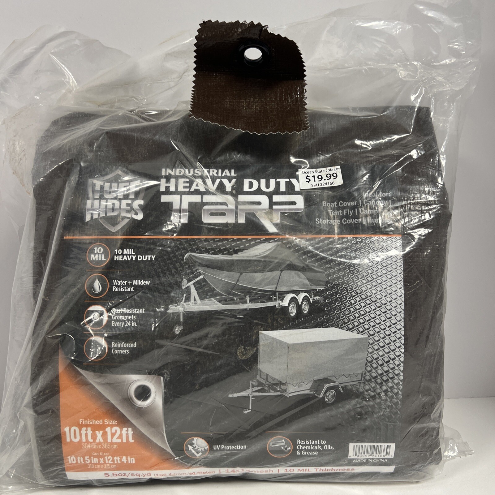 Xpose Safety 10Mil Heavy Duty Tarp - Silver/Black, 40ft x 60ft for sale ...