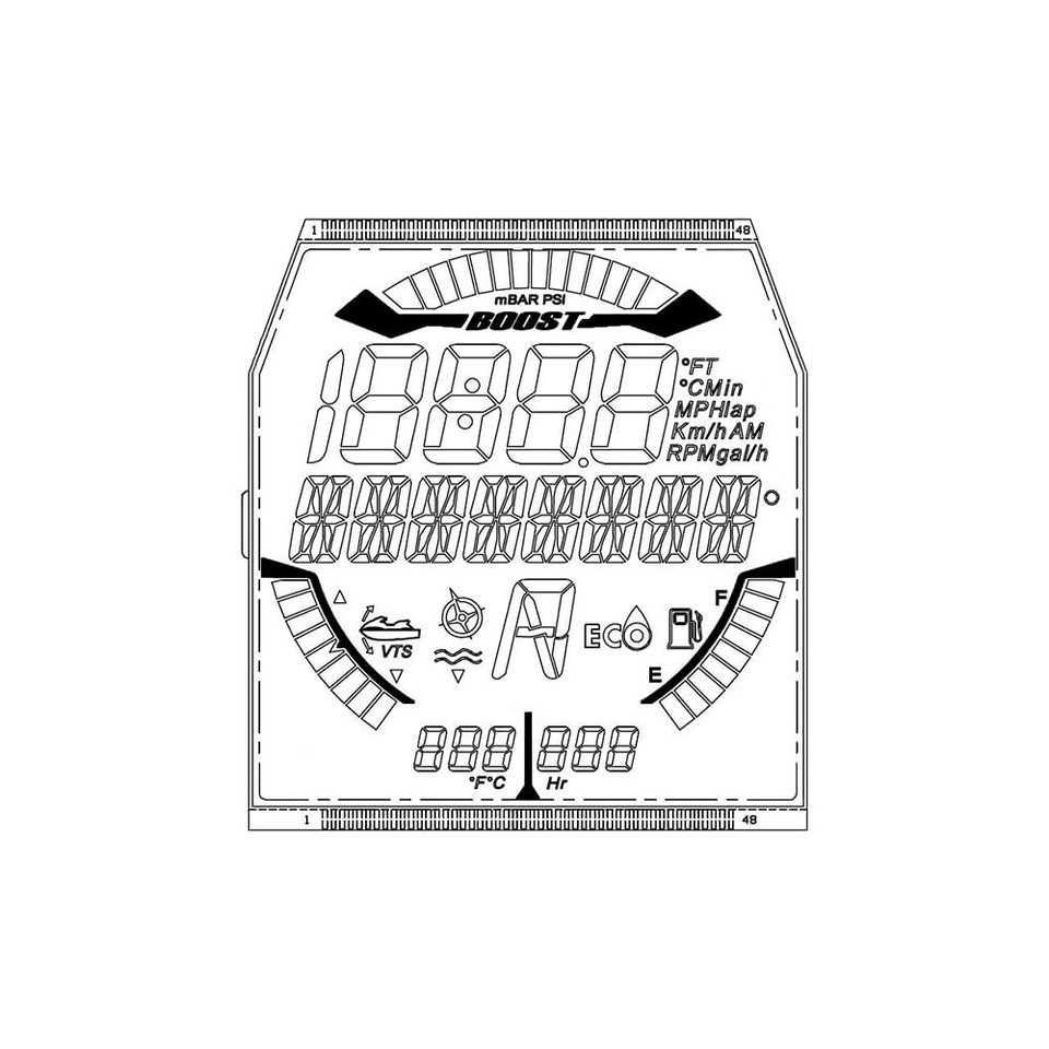 SEA-DOO LCD GAUGE CLUSTER REPAIR KIT, 255 260 300 RXP RXTX +BOOST+ ...
