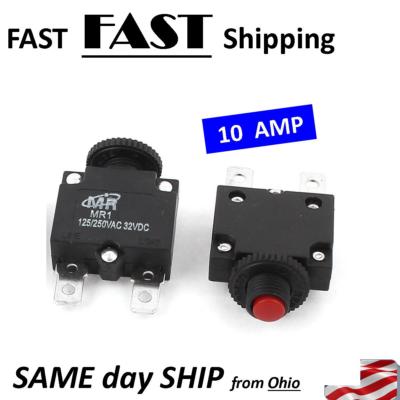10 AMP pop up circuit breaker - overload switch resetable DC AC | eBay