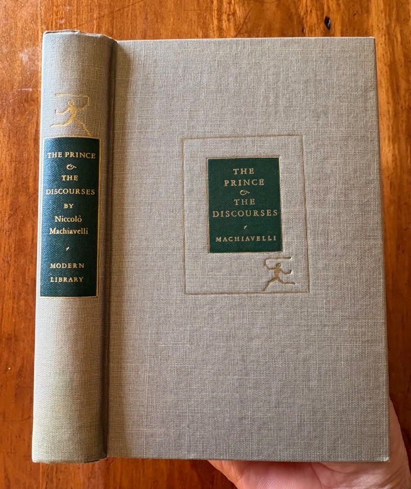 THE PRINCE & THE DISCOURSES BY NICCOLO MACHIAVELLI c1940 HC/DJ MODERN ...