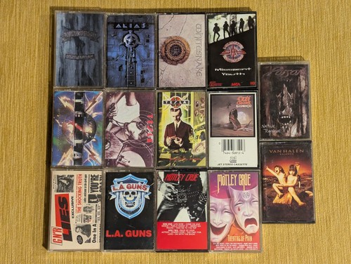 80s Heavy Metal Hard Rock 14 Cassette Tape Lot Tesla Motley Crue Van ...