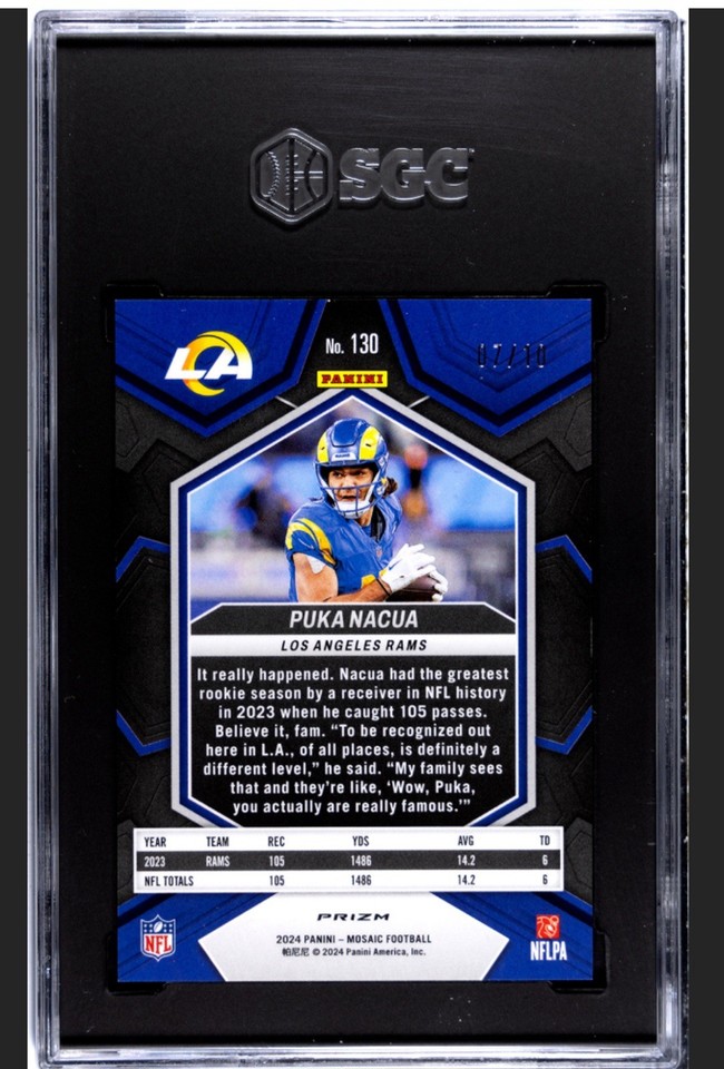 Puka Nacua Gold No Huddle Sgc 9.5 #’d 7/10 | eBay