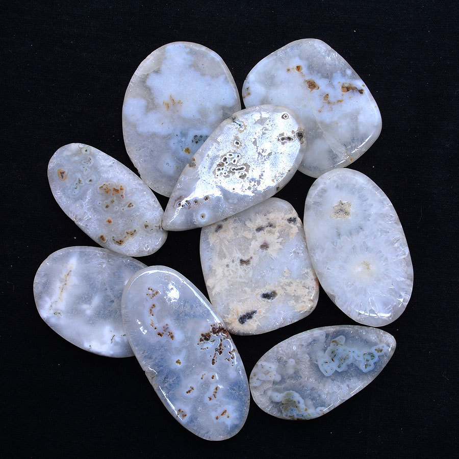9 Pcs 100% Natural Solar Quartz 38mm-53mm Cabochon Untreated Loose ...