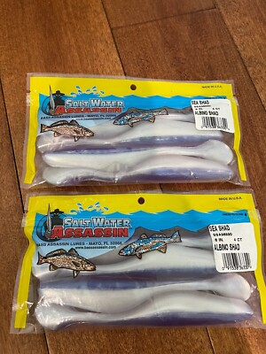 Saltwater Assassin -Sea Shad Lure 6" ALBINO SHAD, 8 COUNT | eBay