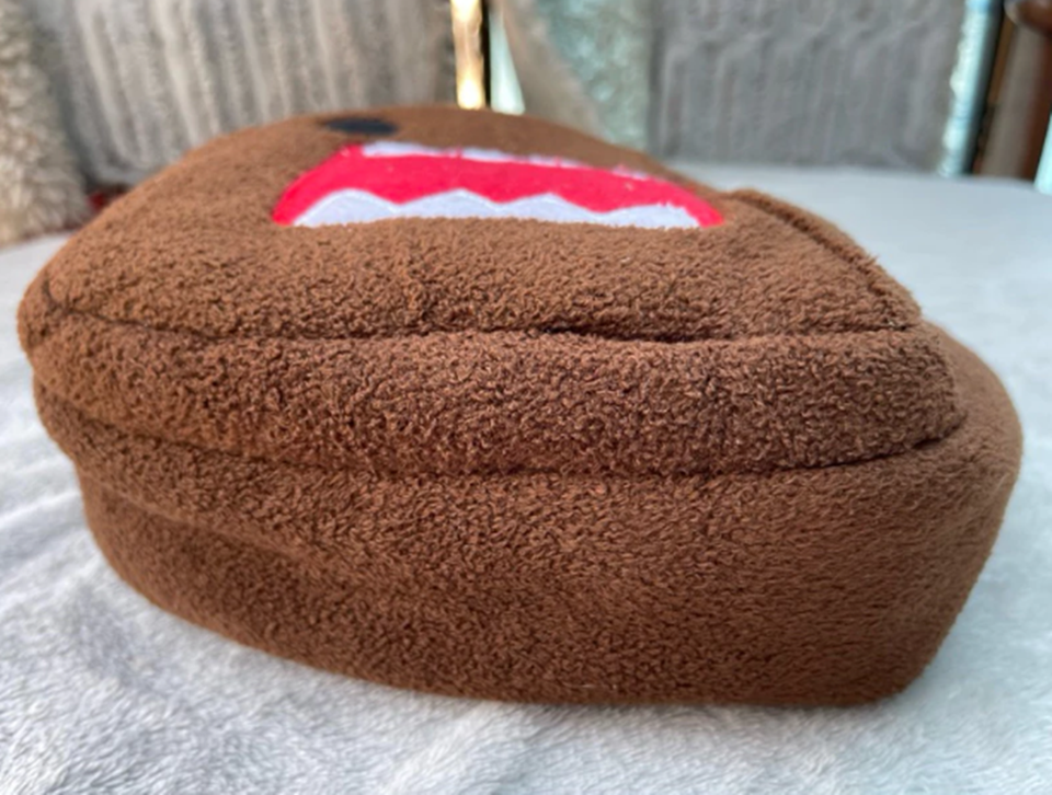 Domo fabric crossbody bag, brown,Domo-kun cartoon collectibles,Size 7x9 ...