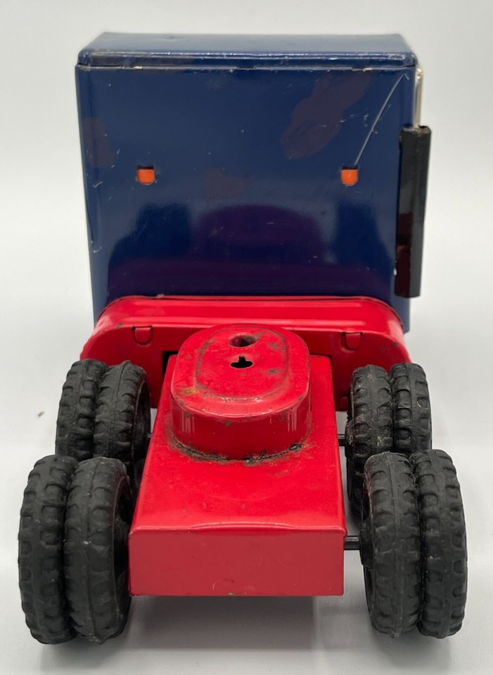 VINTAGE TIN WHITE FREIGHTLINER JAPAN TIN SEMI TRUCK & TRAILER | eBay