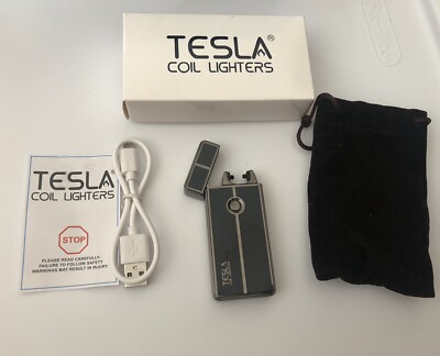 Tesla Coil Lighters USB Rechargeable Windproof Dual Arc Lighter | eBay