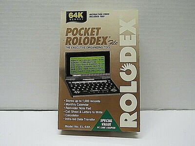 Vtg Pocket Rolodex File Executive Organizing Tool Infra-Red EL-64K | eBay
