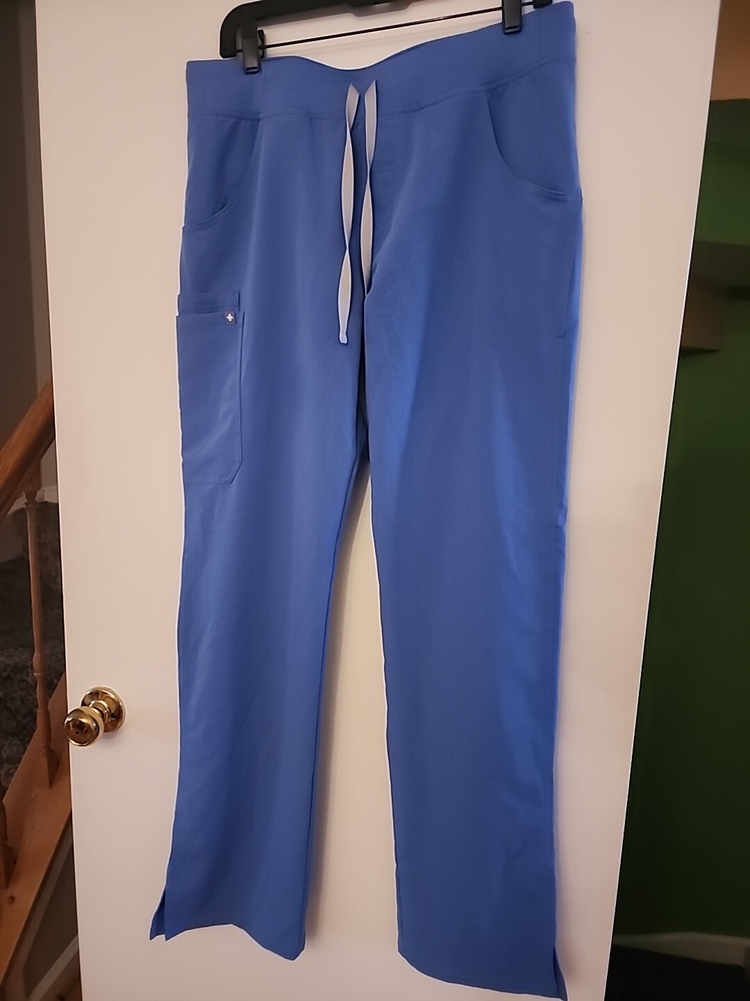 Figs Kade Ceil Blue Cargo Scrub Pants Women’s Sz MT - Gem