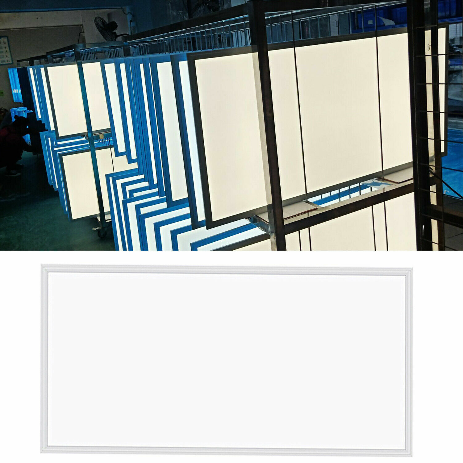 4 Pack 2x4 LED Flat Panel Light Fixture 75 Watt Drop Ceiling Shop ...