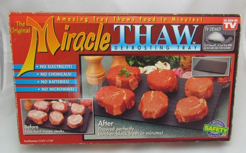 Vtg 1995 Telebrands MIRACLE THAW Defrosting Tray Defrost Platter AS ...