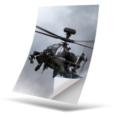 1 x Vinyl Sticker A4 - Apache Military Helicopter WAH-64D #12468 | eBay UK