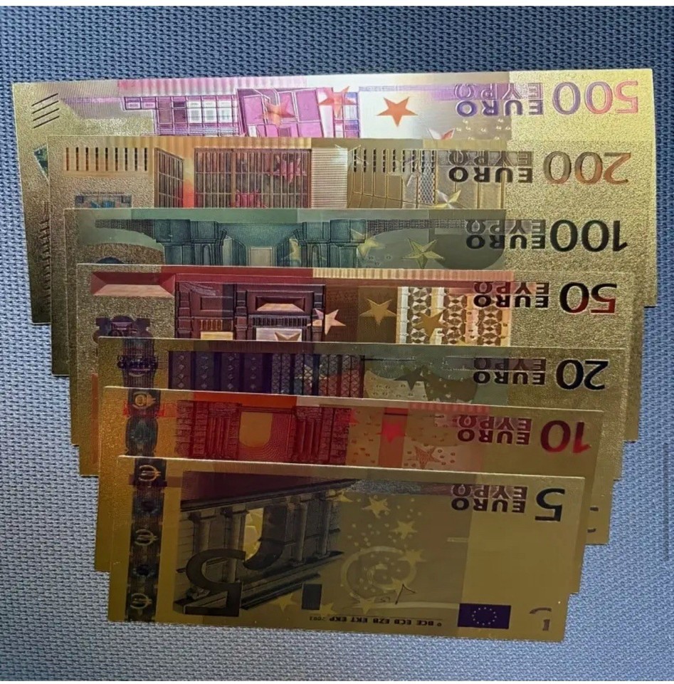 EURO NOTE SET 2002 (7 NOTE SET) FANTASY BILLS 5,10,20,50,100,200 AND ...