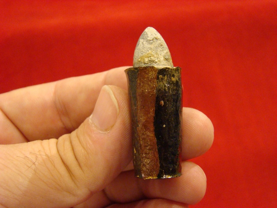 AMAZING DUG .50 CAL. US SMITH CARBINE BULLET W/INTACT RUBBER CASING-M&M ...