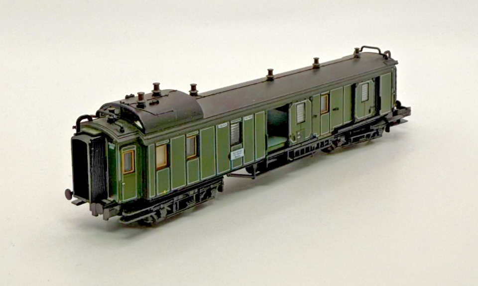 N Scale Minitrix 13186 Green Baggage Car Original Box | eBay