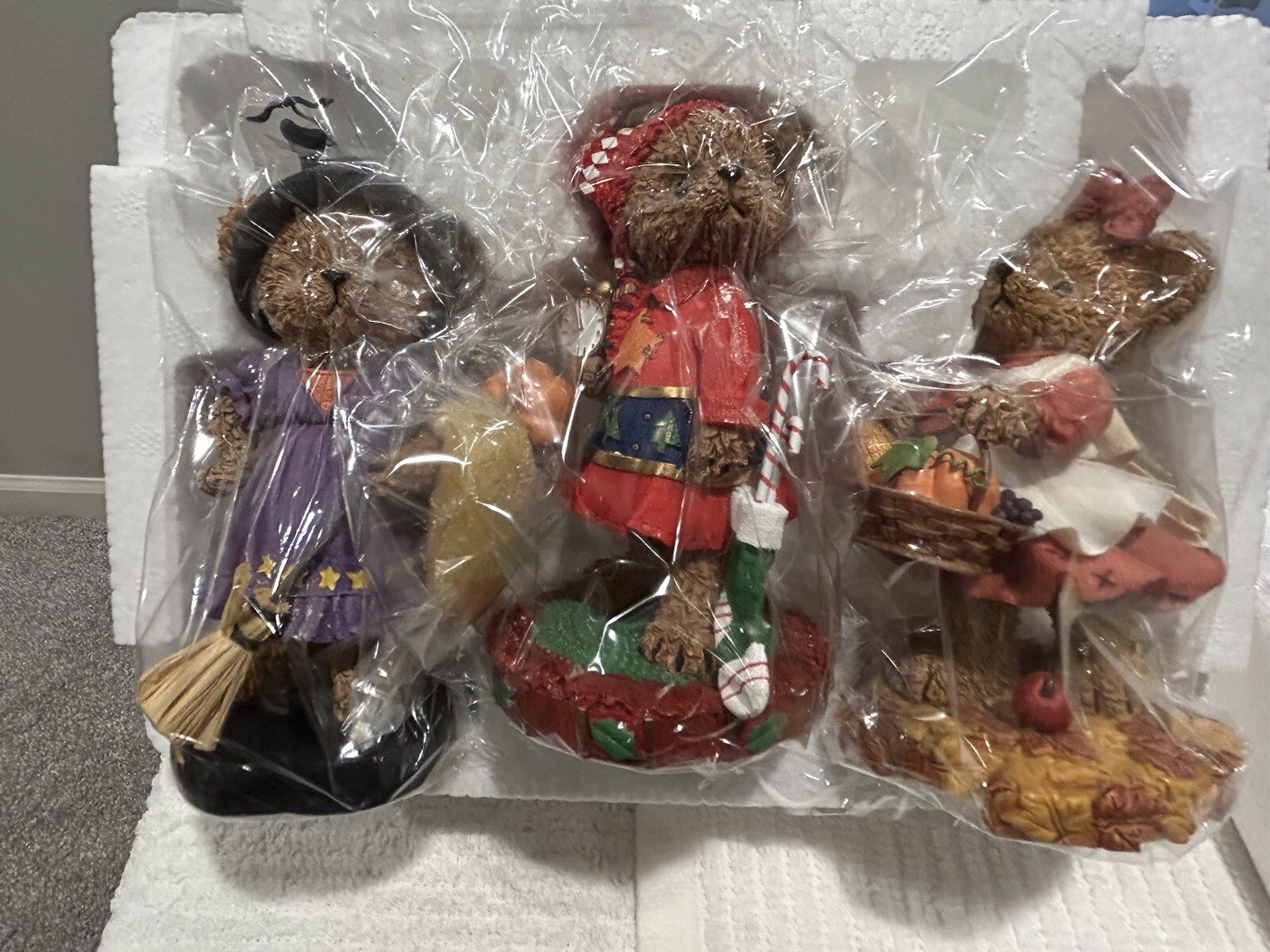 Kuddles Korner Bear Figurines 2002 Calendar Month Home Interiors Set Of ...