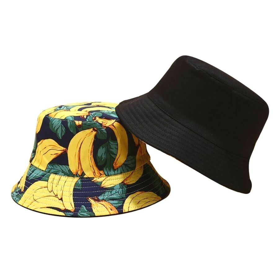 Tropical Fruit Pattern Bucket Hats Unisex Fashion Fisherman Female ...