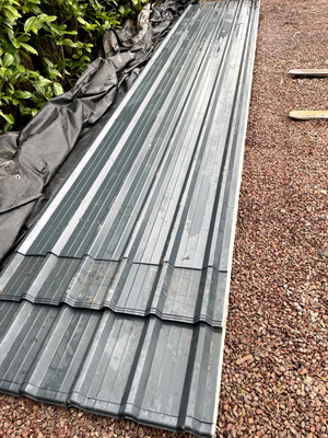 29 new mixed box profile roofing grey plastic coated with anti con back ...