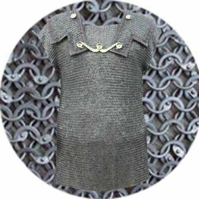 6mm Lorica Hamata Riveted Chainmail Armor Large Size Reenactment LARP ...