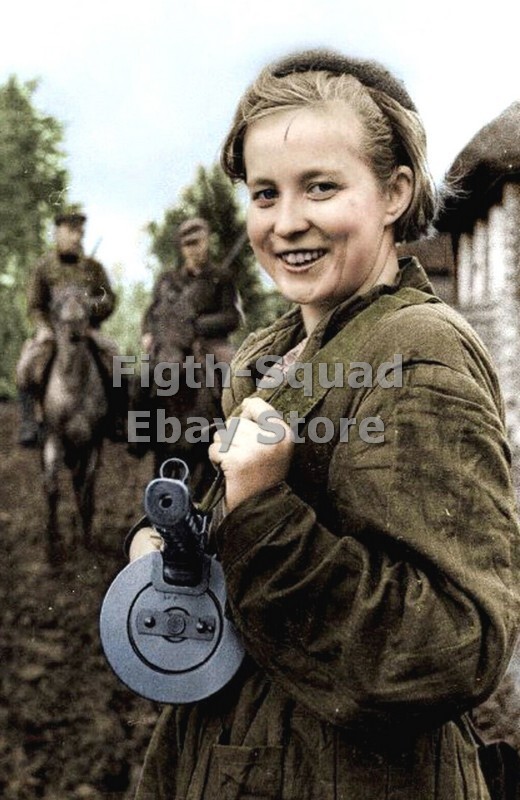 WW2 Picture Photo female partisan in the Soviet Union 5946 | eBay