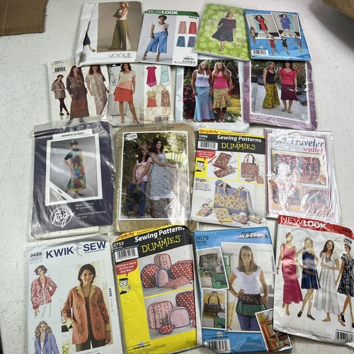 Lot Of 16 Preowned Assorted Sewing Patterns. Womens Fashion ...