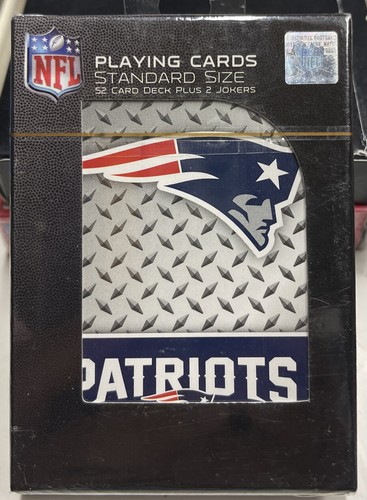 New England Patriots Logo on Diamond Plate NFL Standard Size Playing ...