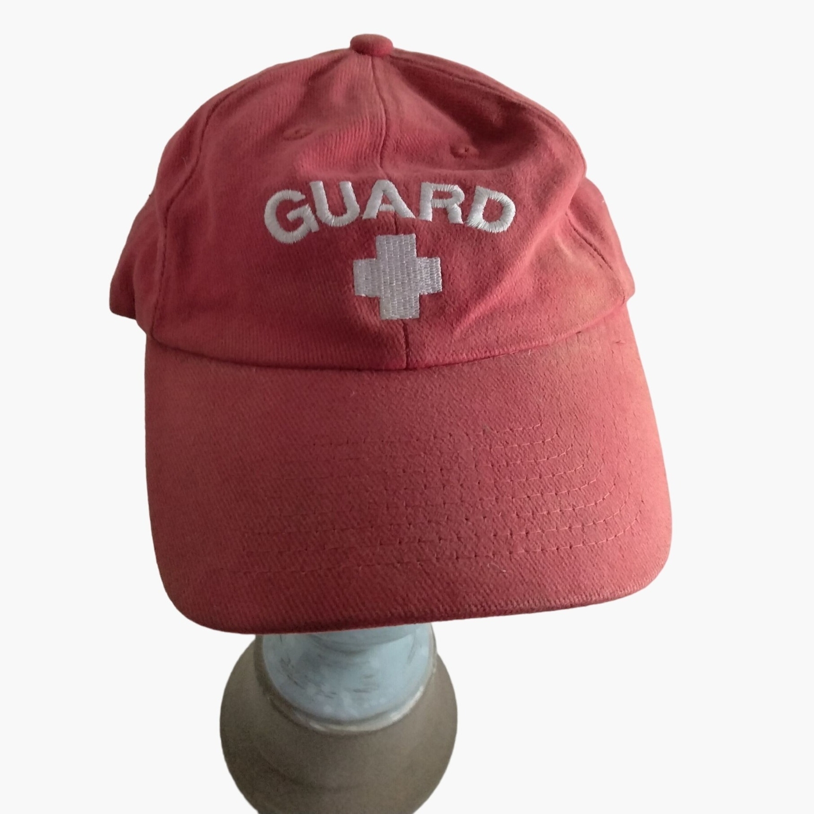 Lifeguard Baseball Hat Guard Cap Red White Cross Adul… - Gem