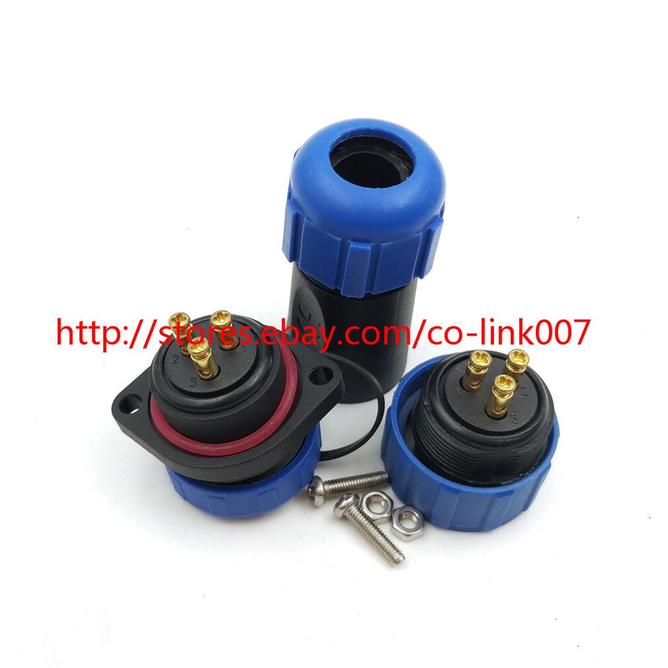 SP21 3Pin 21mm Panel Mount Plug and Socket Waterproof Aviation Cable ...