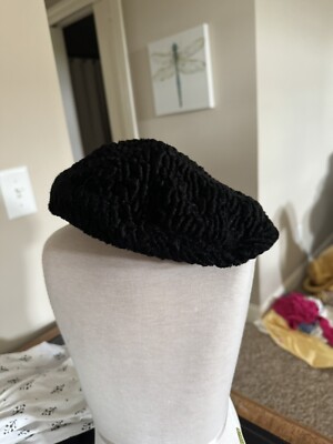Betmar New York Hat Black Beret Cap Lined Womens Vintage | eBay