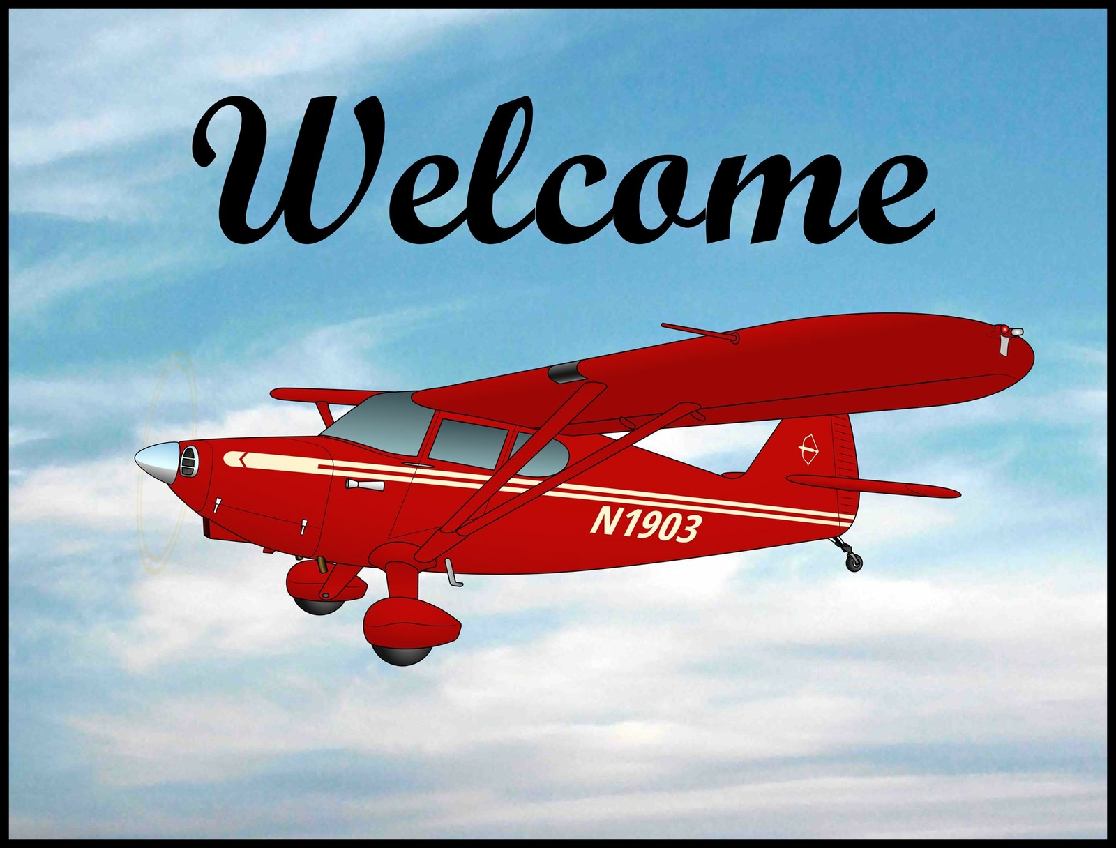 Custom Welcome Aircraft Aviation Mats - Personalized w/ Your Airplane ...