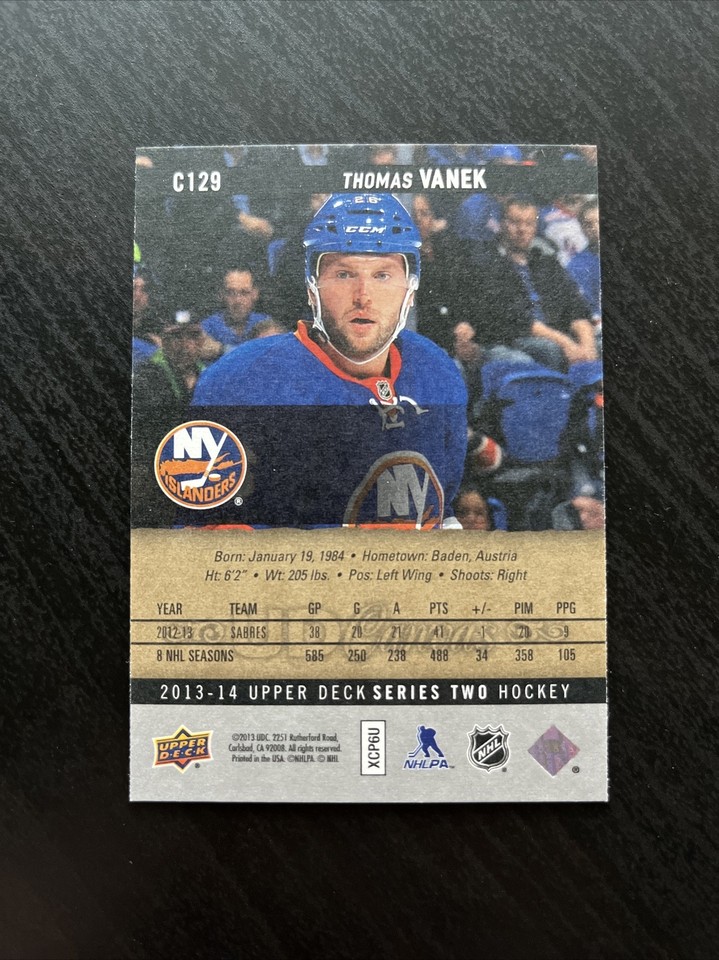 2013-14 Upper Deck UD Canvas #C129 Thomas Vanek New York Islanders | eBay