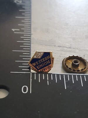 20 year Western Union Service Screw on Pin 1/10 10k GF Award Incentive ...