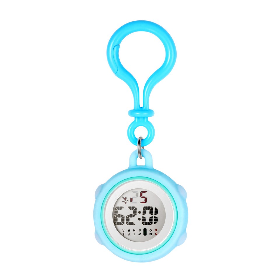 Clip on Silicone Digital Carabiner Watch Fob Keychain Quartz Nurse ...