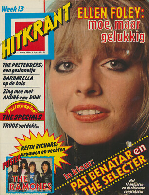 Ellen Foley - Ramones - Specials - Hitkrant - March 27 1980 [Holland ...