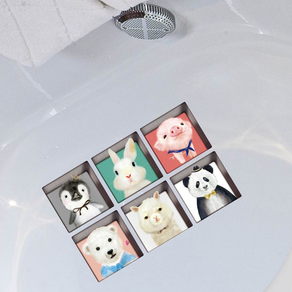 6 Pcs Bathroom Wall Sticker Bathtub Baby Safety Stickers Adhesive for ...
