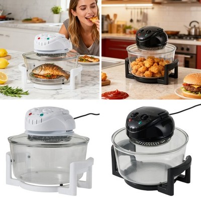 12L 4IN1 Halogen Convection 1300W Electric Cooker Oven Air Fryer Energy ...